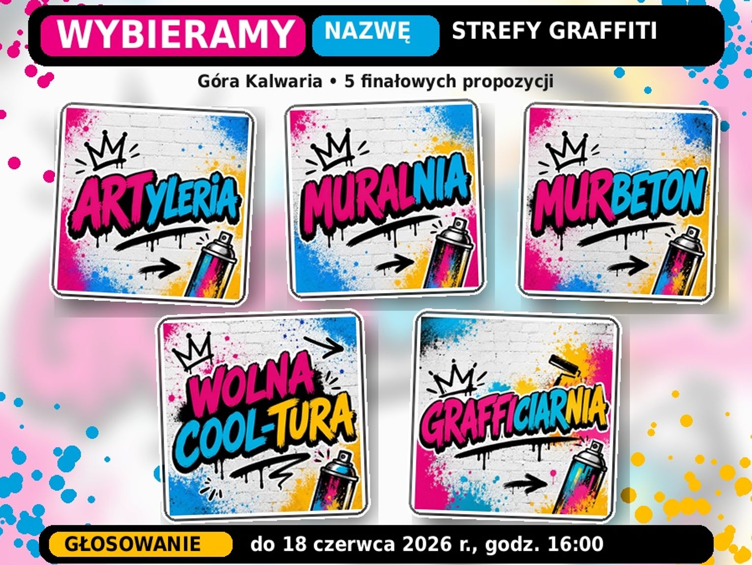 Mieszkańcy wybiorą nazwę dla Strefy Graffiti w Górze Kalwarii. Ruszył ...